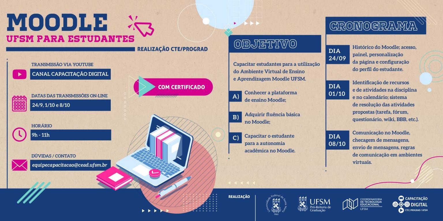CTE/PROGRAD promove Capacitação sobre o Moodle para estudantes – UFSM