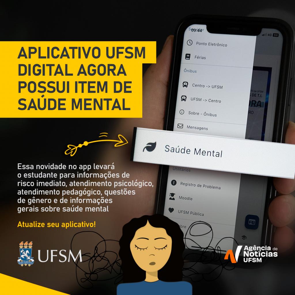 Aplicativo UFSM Digital agora conta com item de saúde mental – UFSM