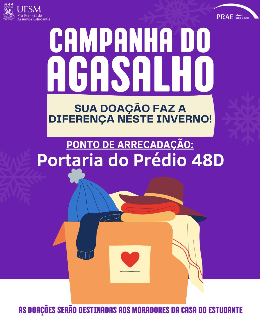 PRAE promove Campanha do Agasalho para estudantes moradores da Casa do ...