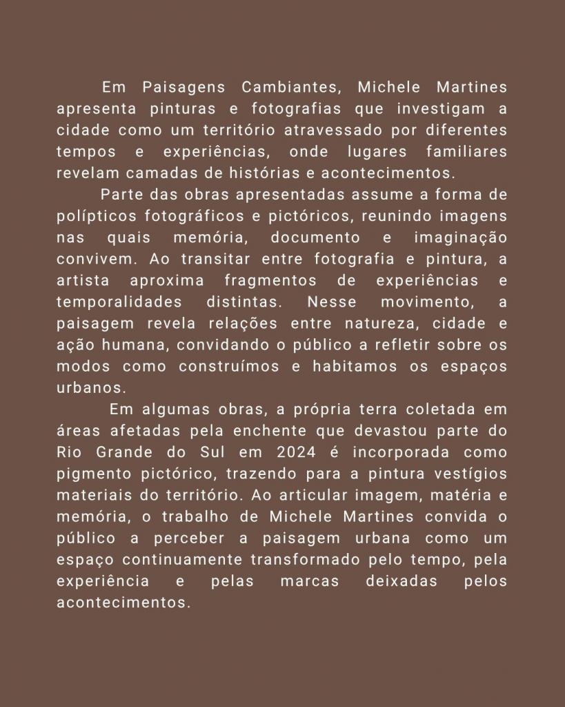 Exposição “Paisagens Cambiantes” leva reflexões sobre o tempo, a ...