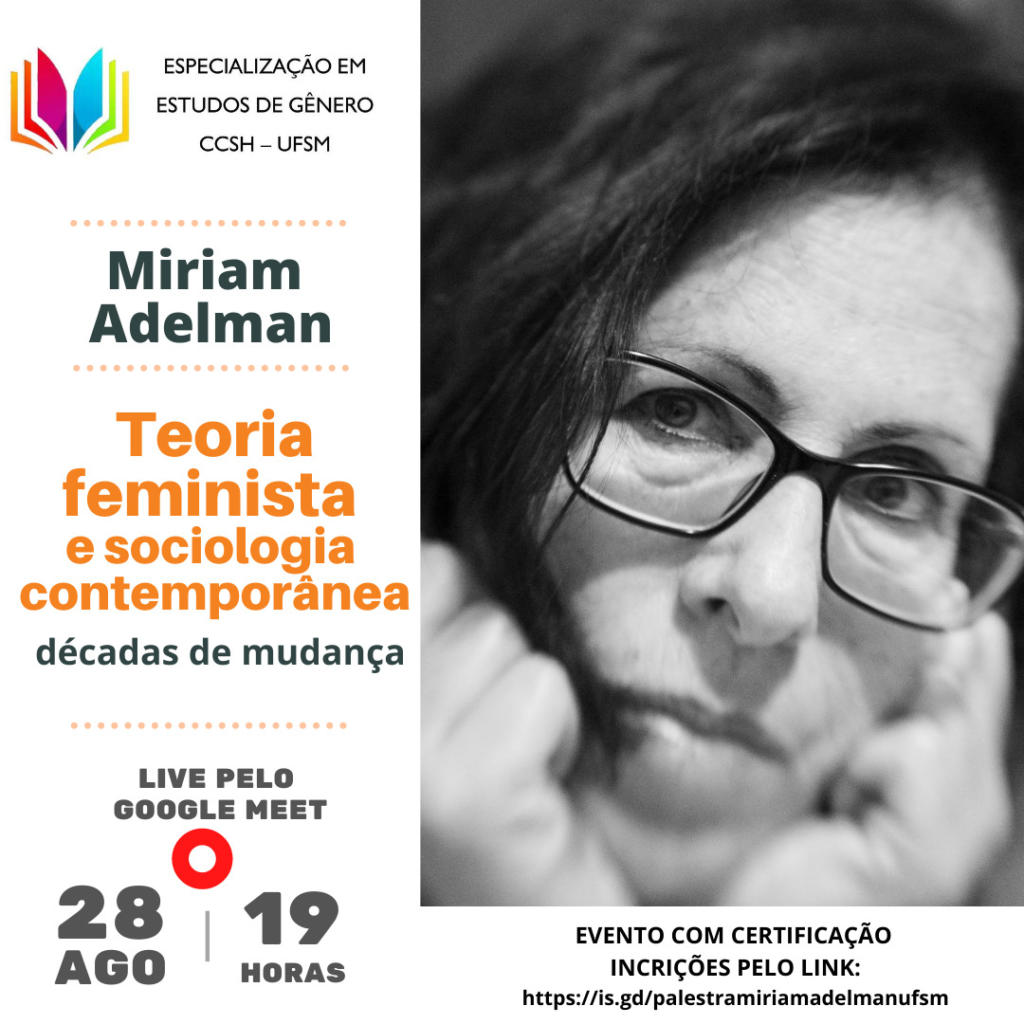 Curso de Especialização em Estudos de Gênero recebe Miriam Adelman para ...