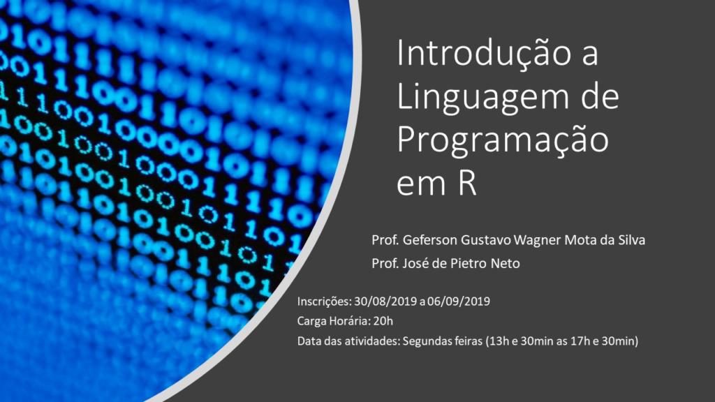 Curso de capacitação introdução a linguagem de programação e R ...