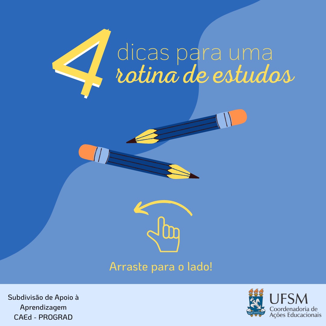 4 Dicas para uma rotina de estudos – CAED