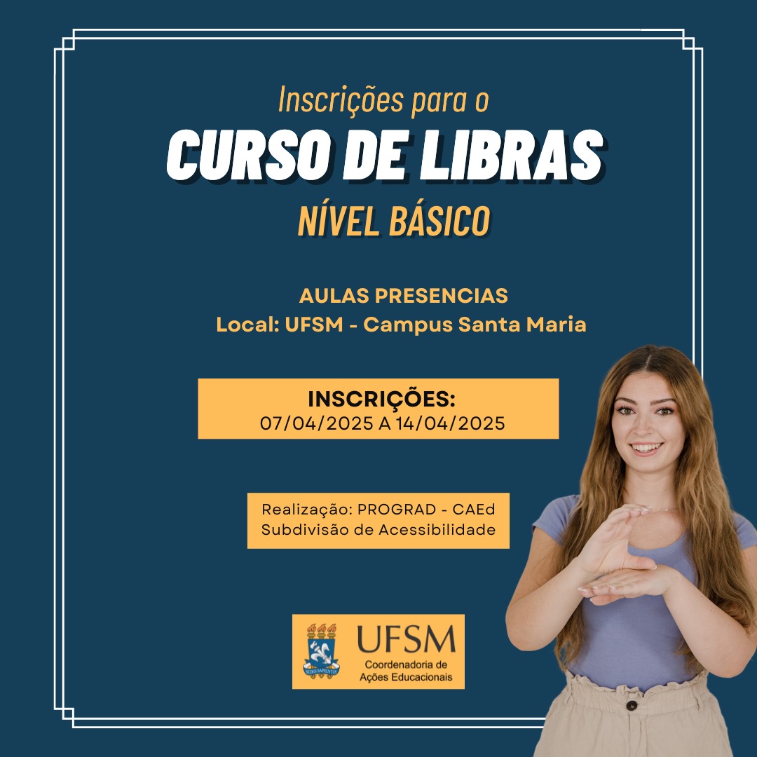 Inscrições para o Curso de Libras iniciam nesta segunda-feira, dia 07 ...