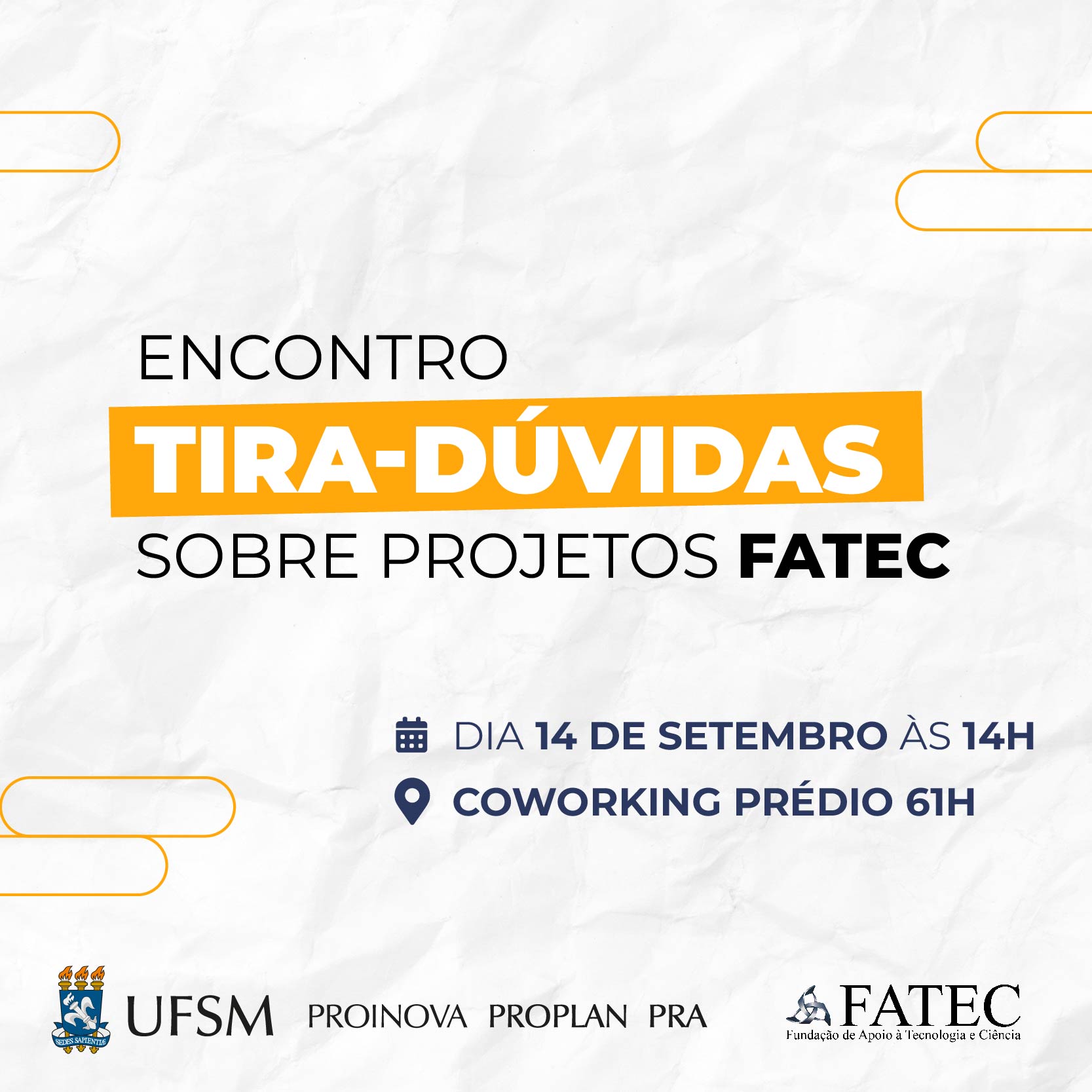 PROINOVA, PRA e PROPLAN promovem tira-dúvidas sobre projetos da FATEC – PROINOVA
