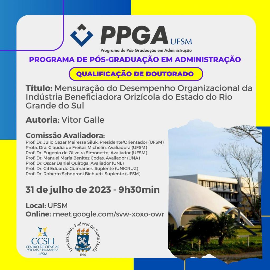 PPGA – Programa de Pós-Graduação em Administração