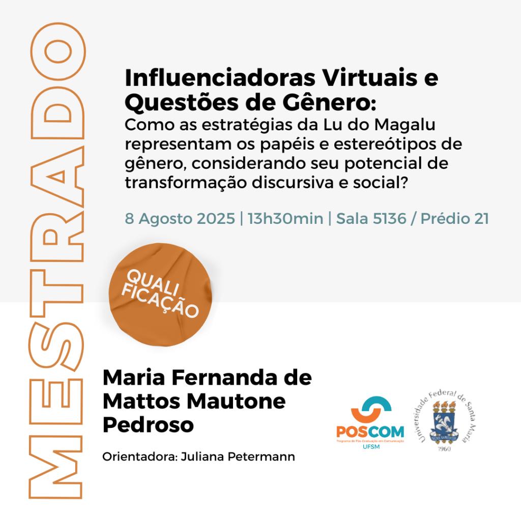 Qualificação de mestrado – Maria Fernanda de Mattos Mautone Pedroso ...