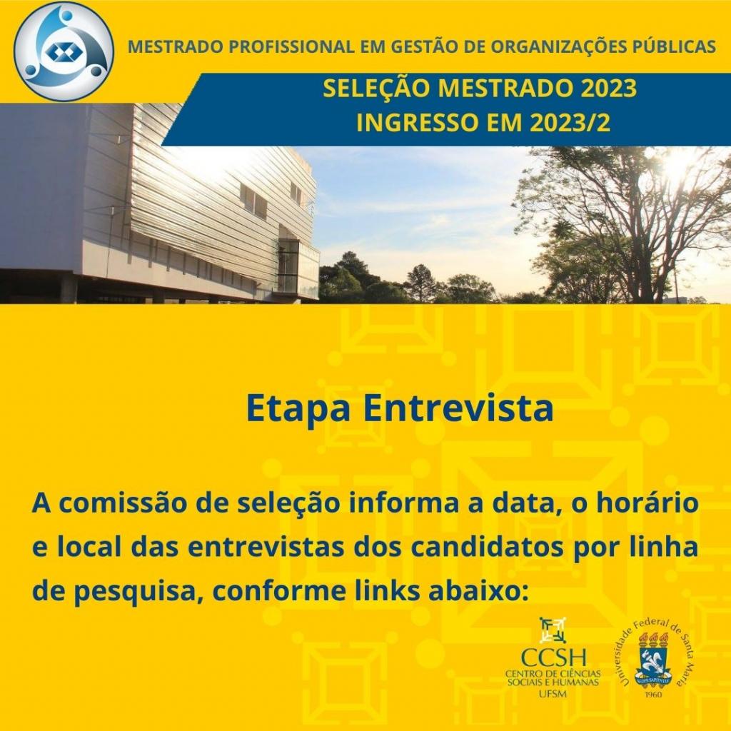 PPGOP – Programa de Pós-Graduação em Gestão de Organizações Públicas