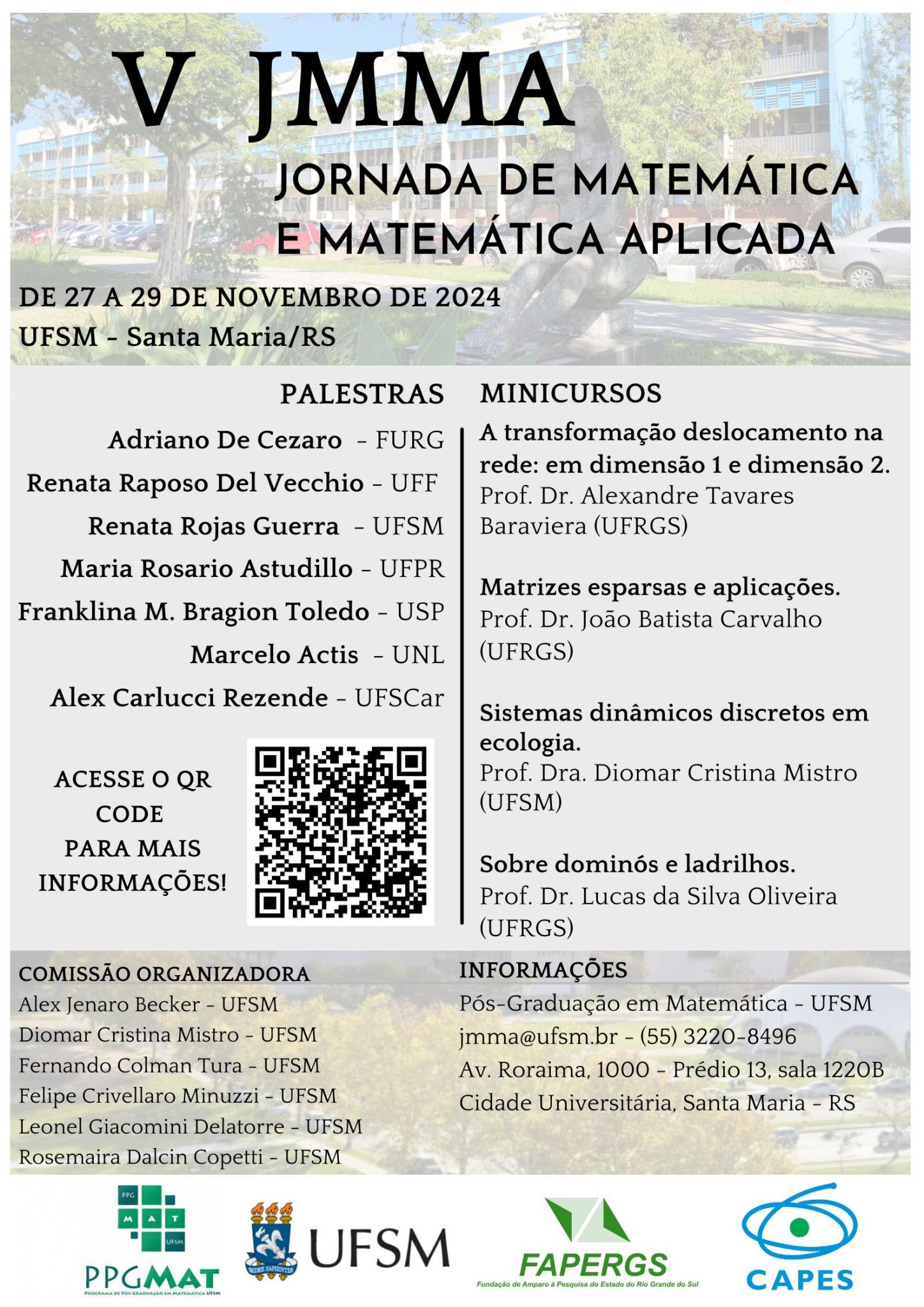 V JMMA – V JORNADA DE MATEMÁTICA E MATEMÁTICA APLICADA – PPGMAT