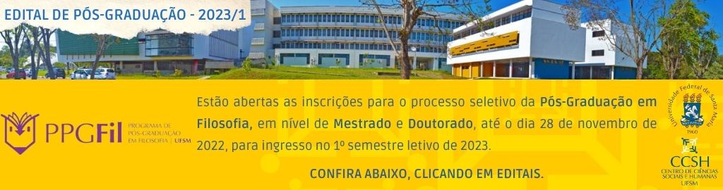 PPGF – Programa de Pós-Graduação em Filosofia