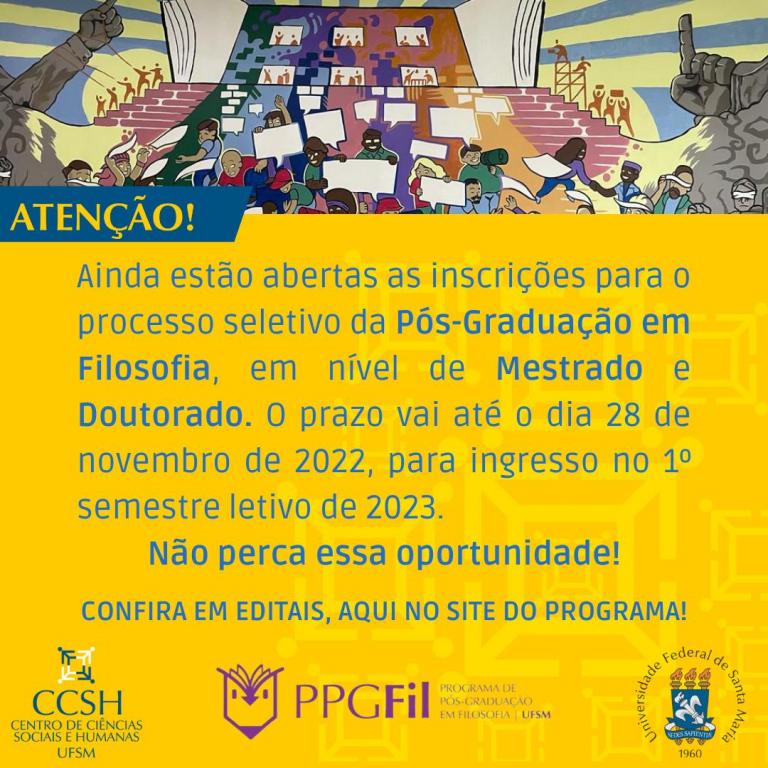 Ainda estão abertas as inscrições para o processo seletivo de ingresso ...