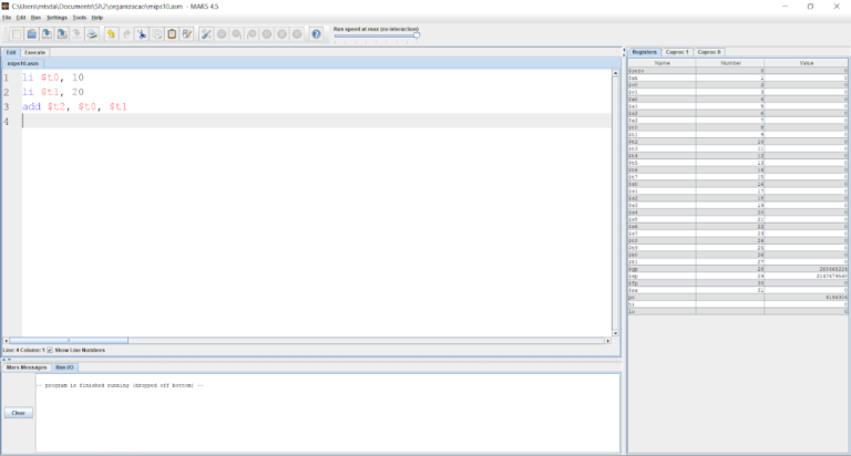 MARS: IDE para programação em Assembly – PET Sistemas de Informação