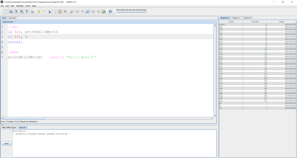 MARS: IDE para programação em Assembly – PET Sistemas de Informação