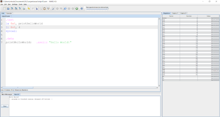 MARS: IDE para programação em Assembly – PET Sistemas de Informação