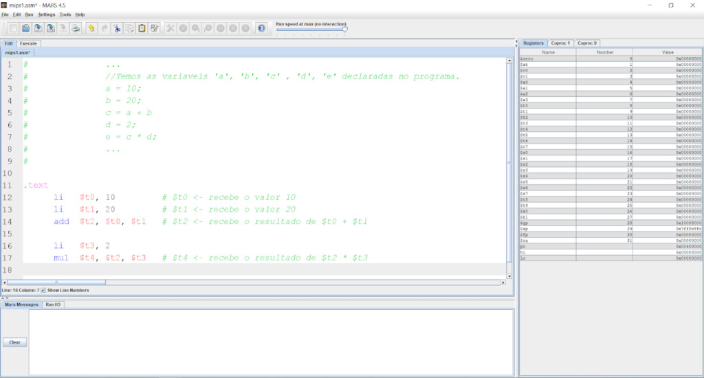 MARS: IDE para programação em Assembly – PET Sistemas de Informação