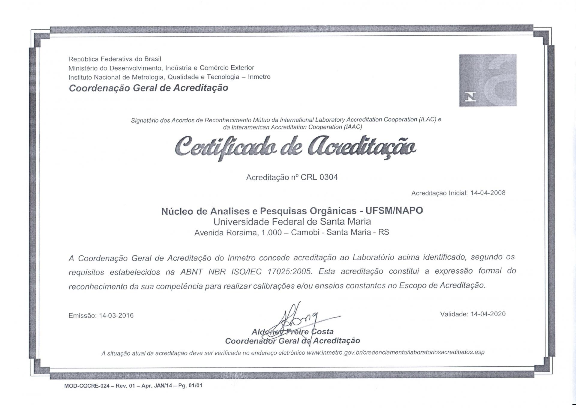 Acreditação – NAPO